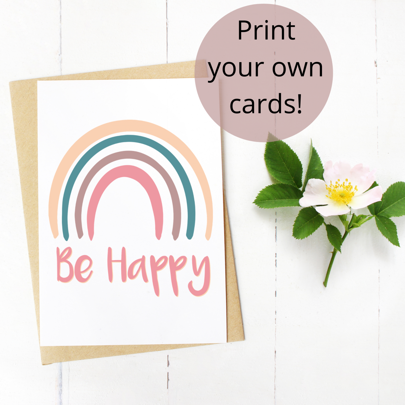 FREE PRINTABLE BE HAPPY | RAINBOW SERIES | - Bramble Avenue
